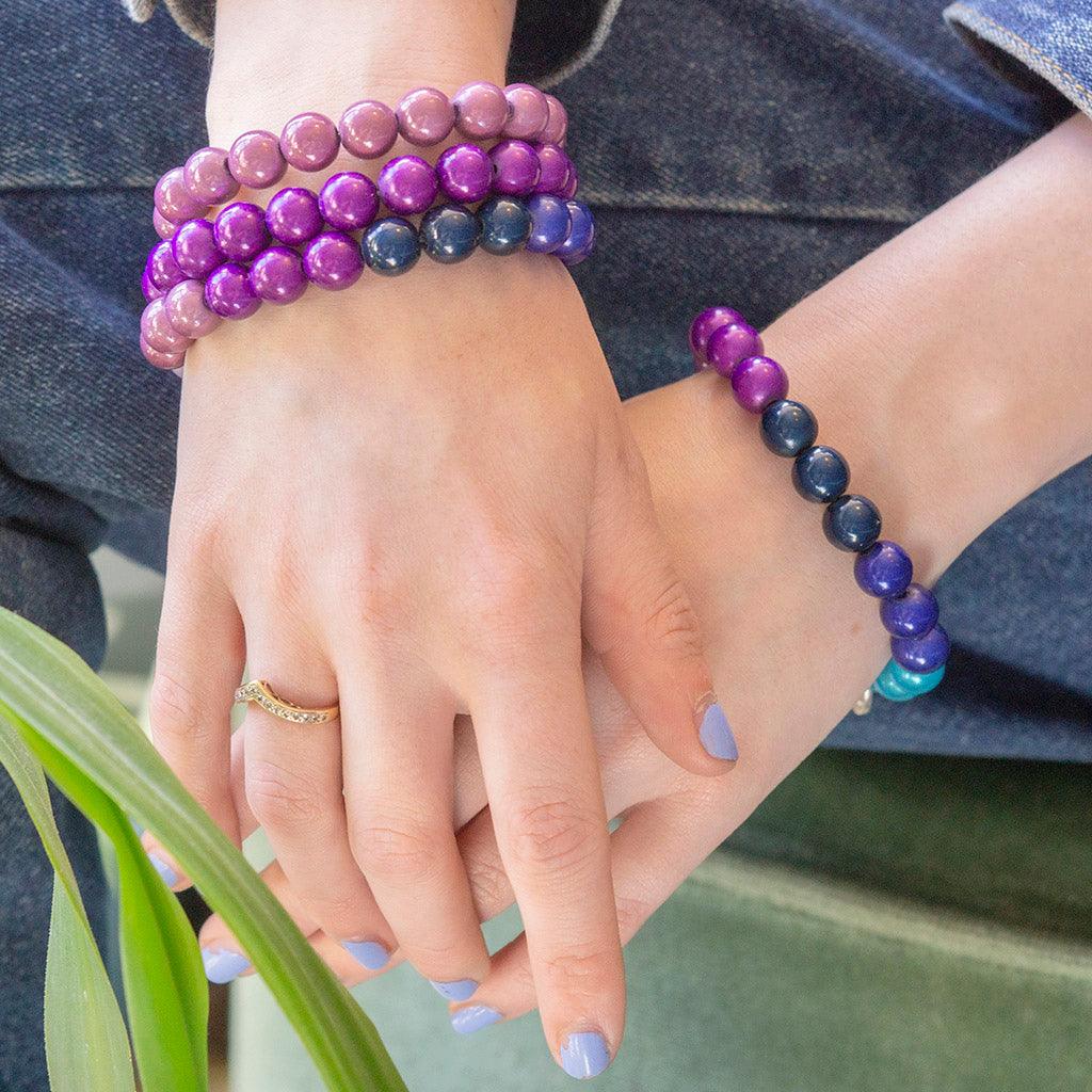Beaded Bracelets: Funky Bead Bracelets - Disco Beads