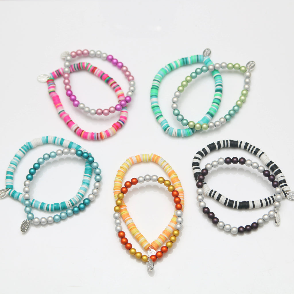 Beaded Bracelets: Funky Bead Bracelets - Disco Beads